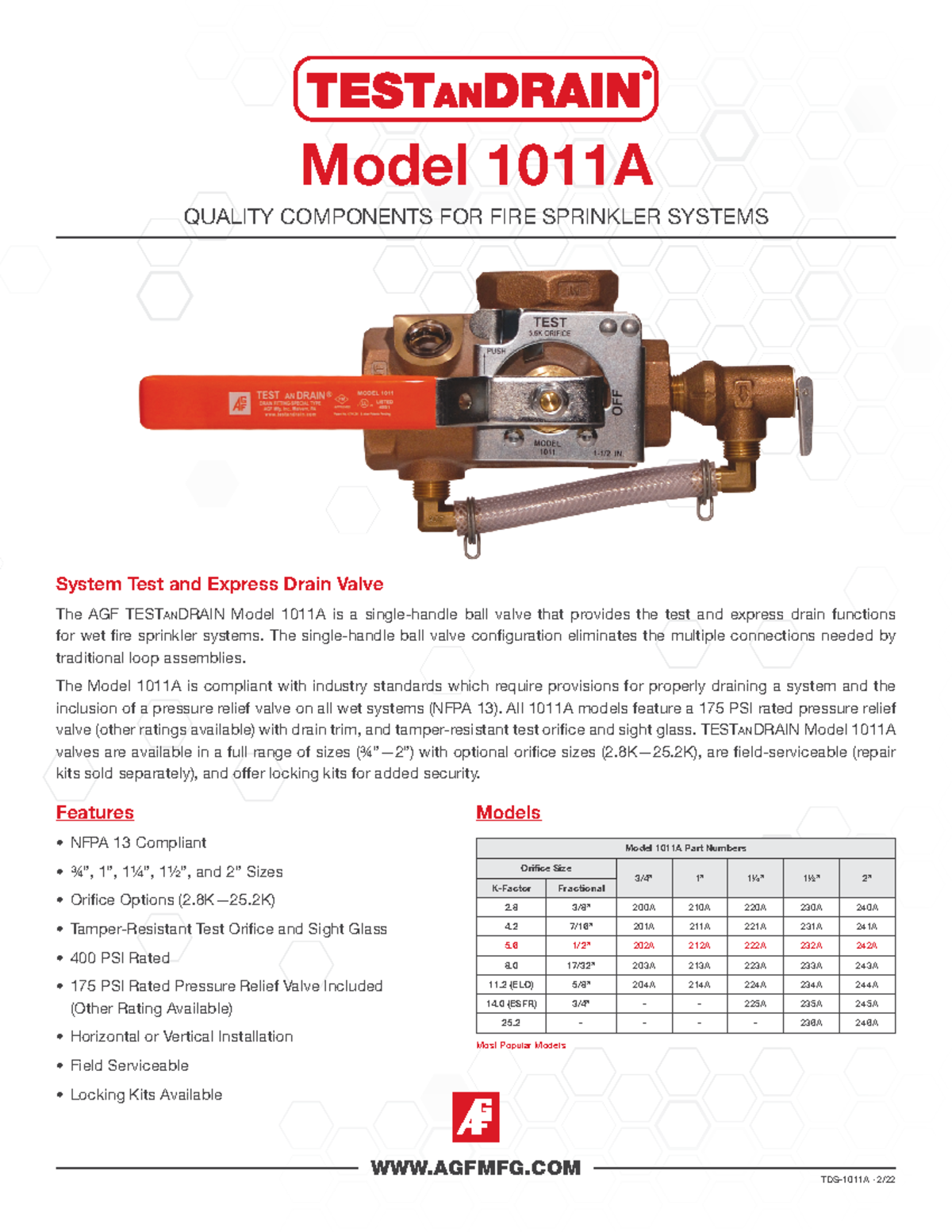 Tech Data Sheet-1011A - SI ES CORRECTO - QUALITY COMPONENTS FOR FIRE ...