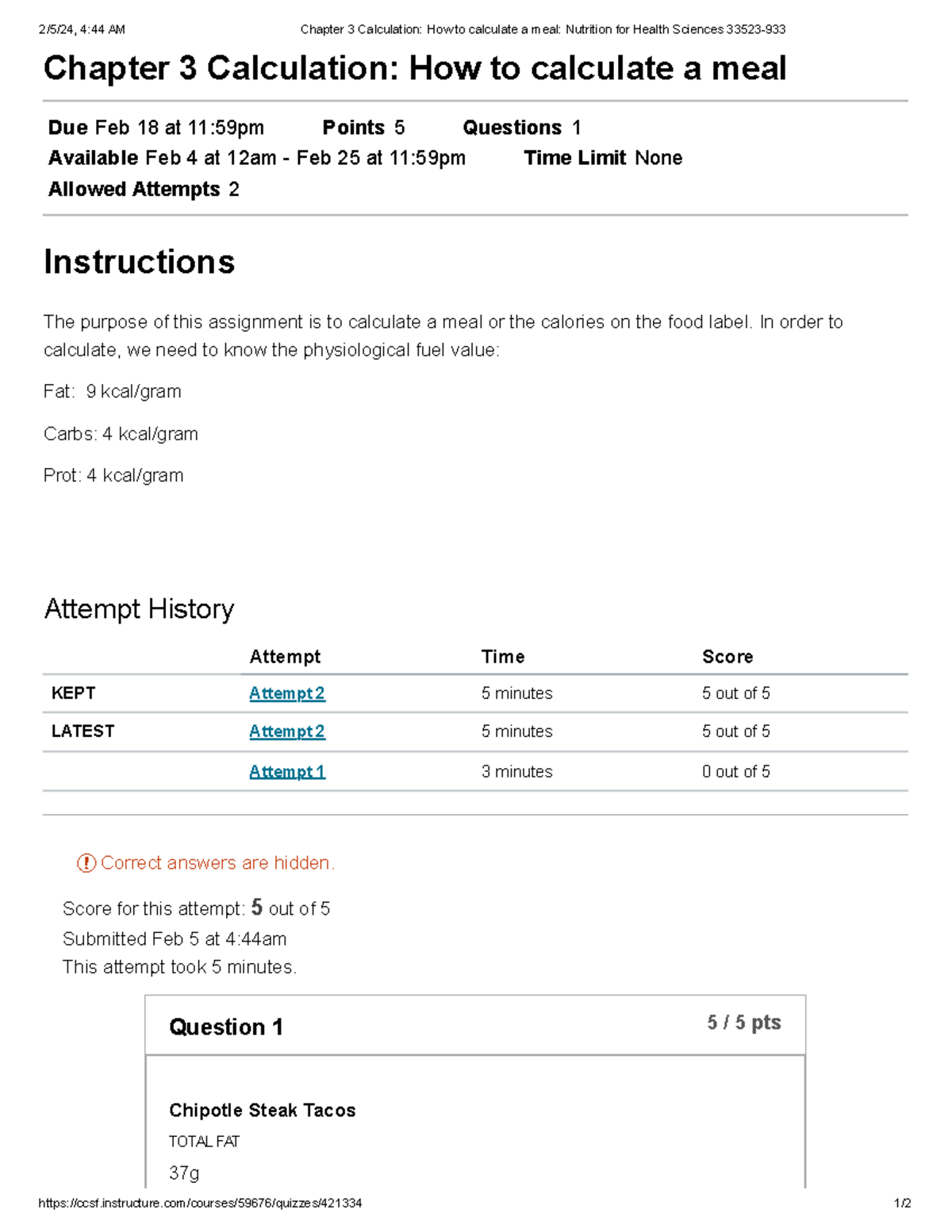 Chapter 3 Calculation How to calculate a meal Nutrition for Health ...