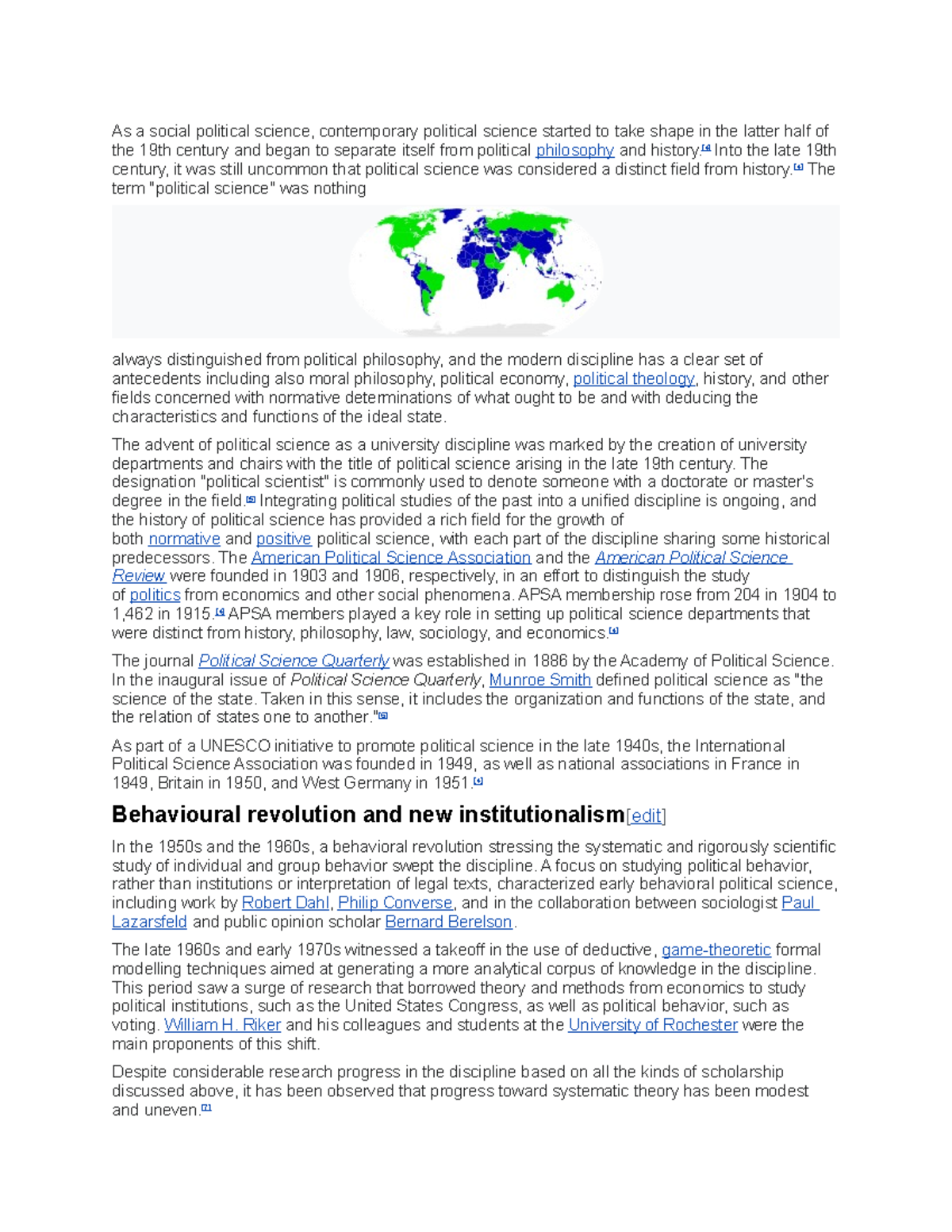 Ps2 - notes - As a social political science, contemporary political ...