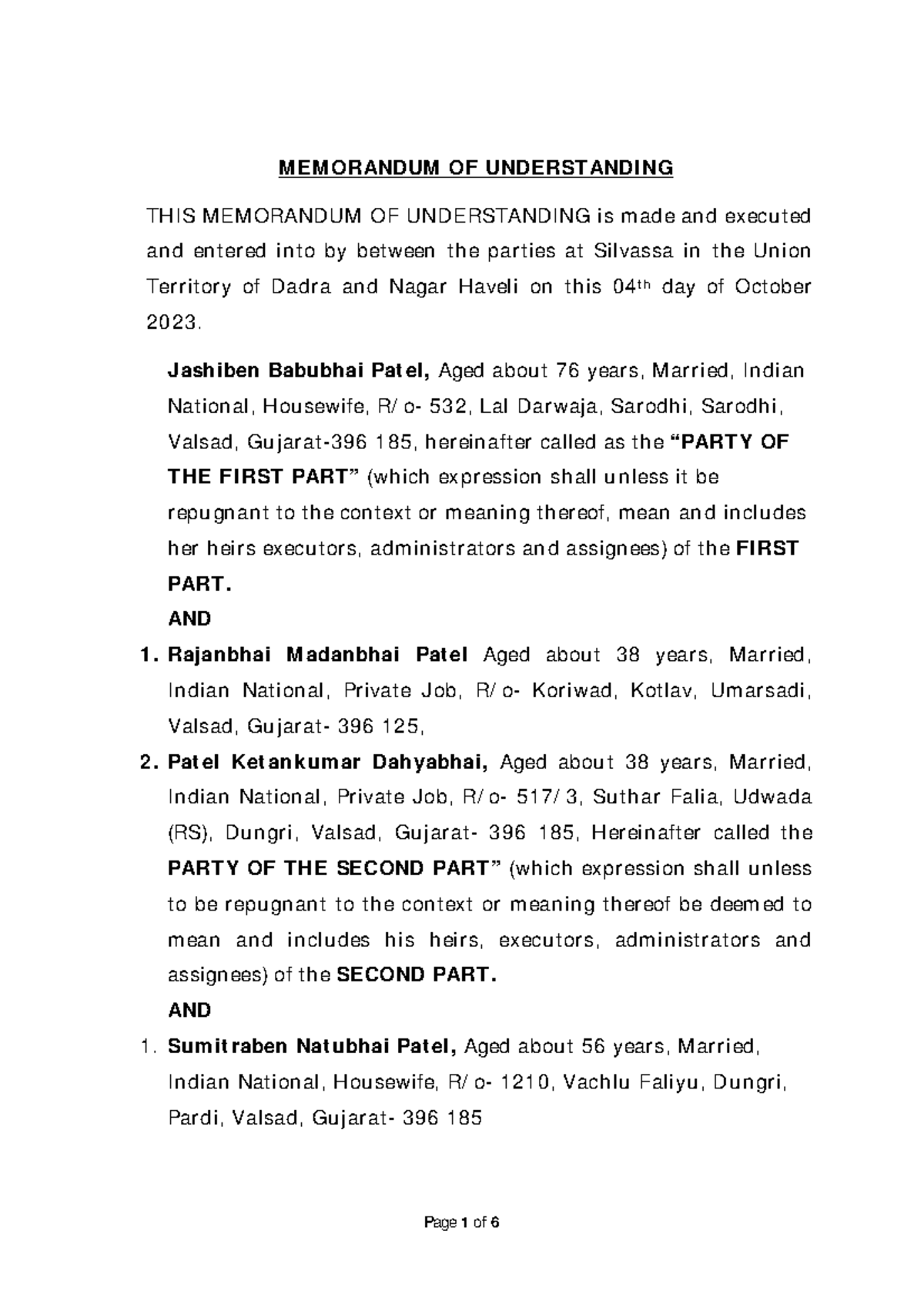 MOU draft complete - MEMORANDUM OF UNDERSTANDING THIS MEMORANDUM OF ...