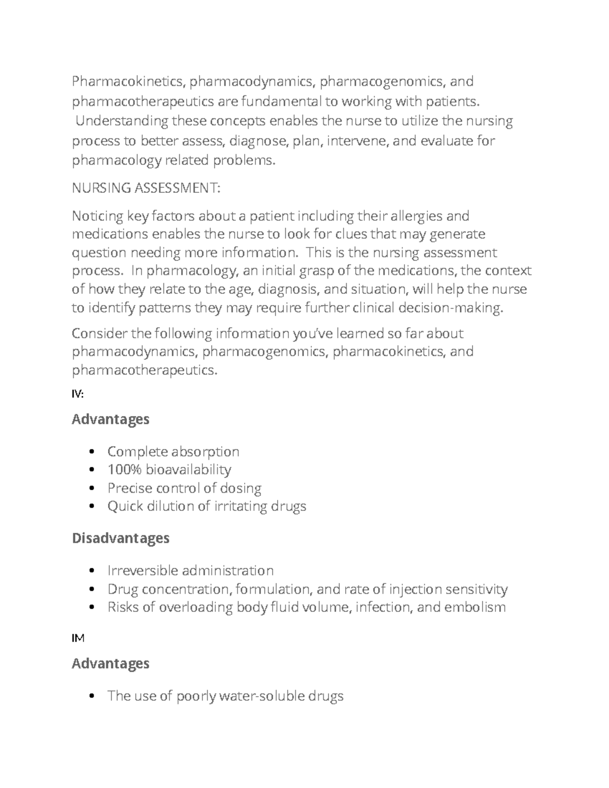 Pharma edapt week 1 notes - Pharmacokinetics, pharmacodynamics ...