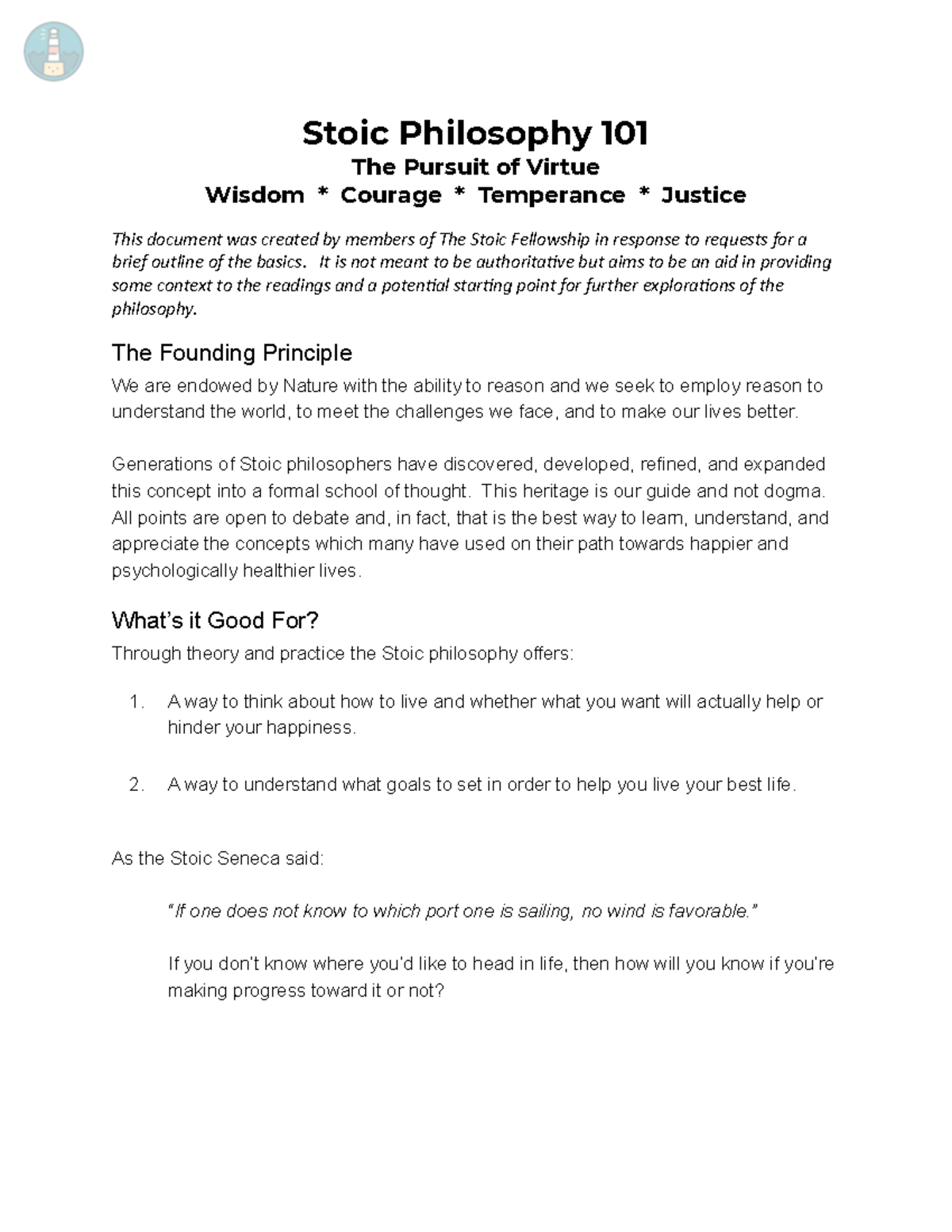 Stoicism-101 - Accounting and Finance - Stoic Philosophy 101 The ...