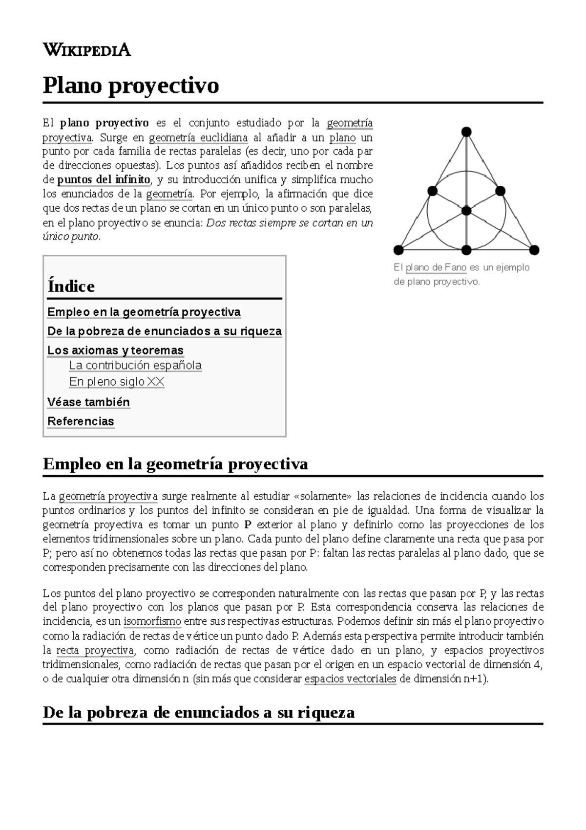 Plano proyectivo - qsdsdsfefdf - El plano de Fano es un ejemplo de ...