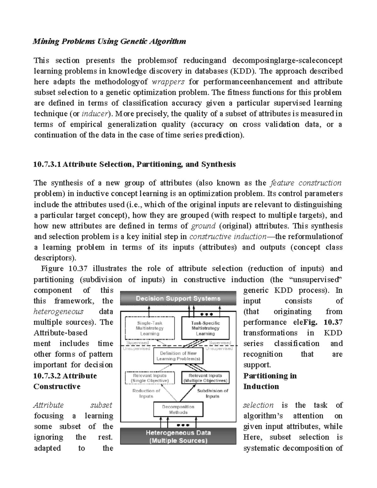 Mining Problems Using Genetic Algorithm The Approach Described Here Adapts The Methodologyof 