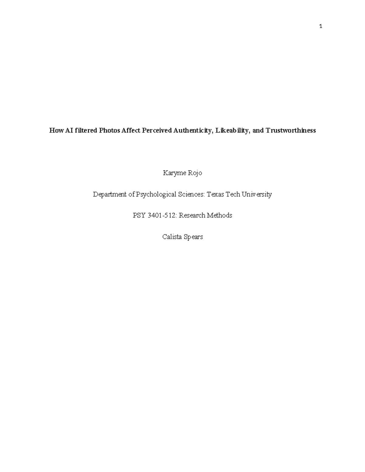 Research Methods Final Paper - How AI filtered Photos Affect Perceived ...