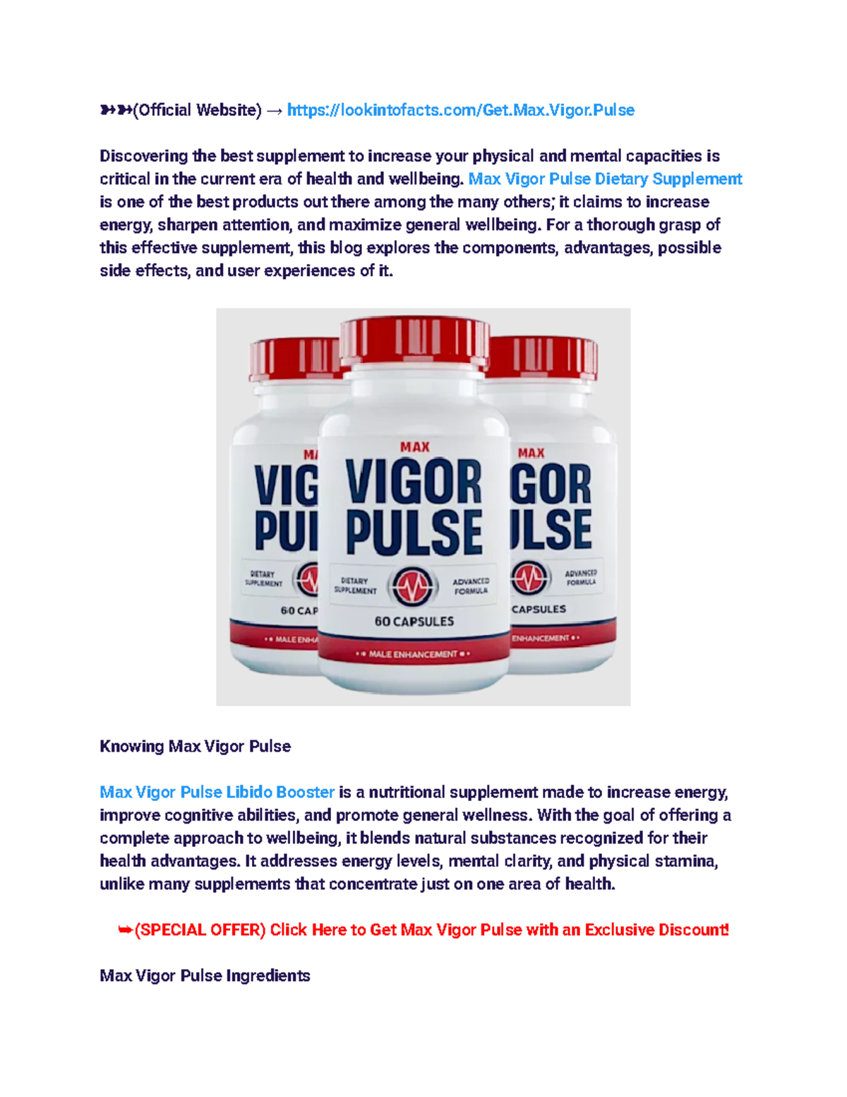 Max Vigor Pulse Unlock Full Potential - (Official Website) → lookintofacts/Get.Max.Vigor.Pulse ...