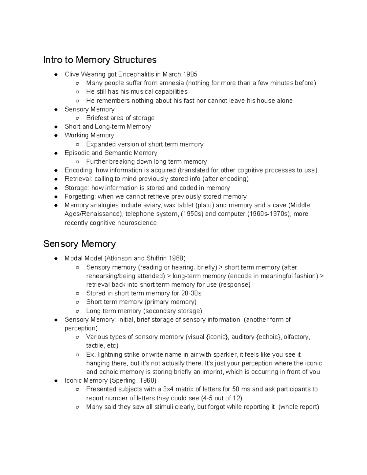 Module 5 Memory Structures - Intro to Memory Structures Clive Wearing ...