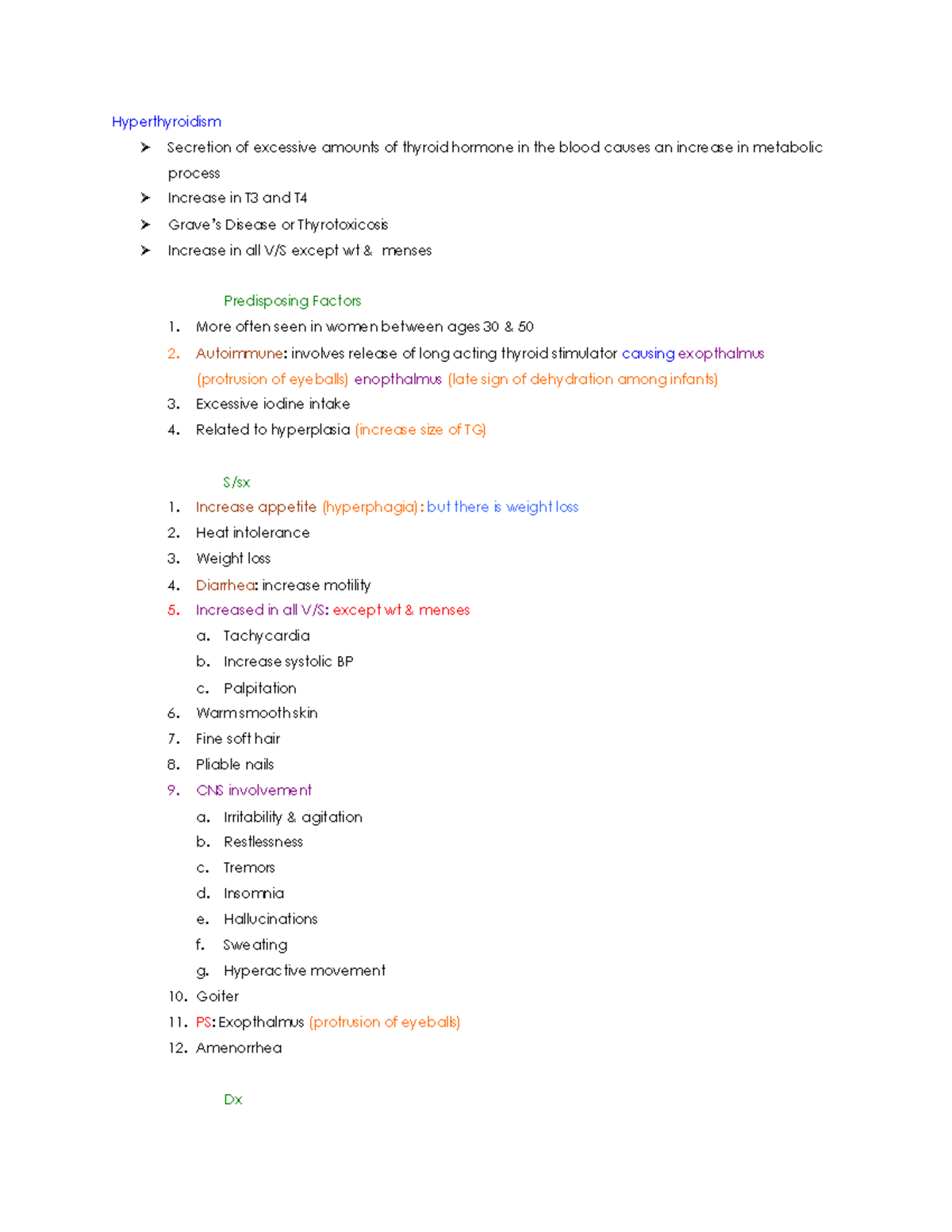 Hyperthyroidism - Hyperthyroidism Secretion of excessive amounts of ...