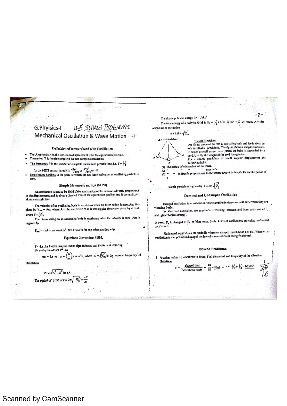 Physics Lecture Notes 8 (Chapter 5) - Studocu