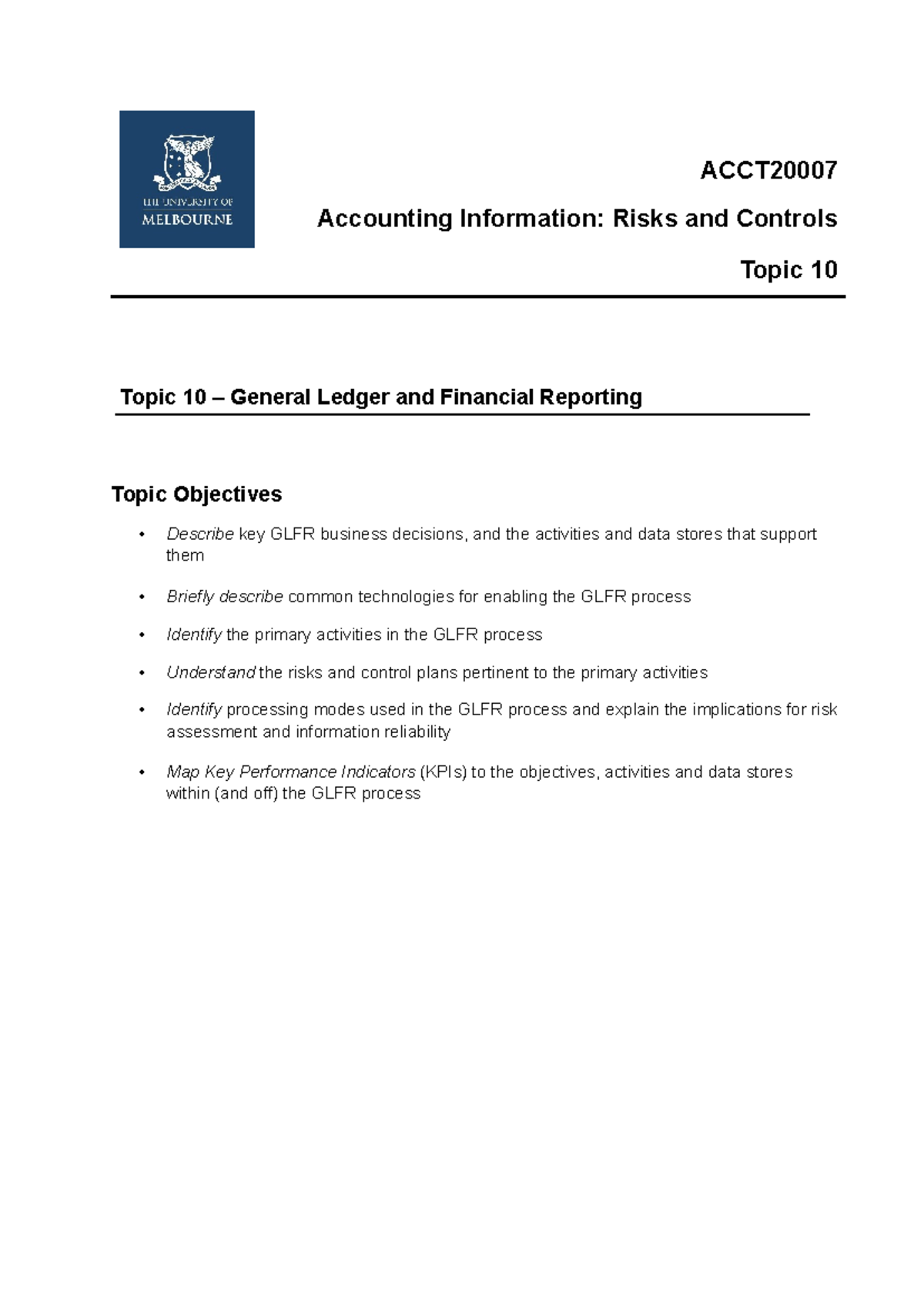 ACCT2000 7 Tutorial Topic 10 - Student Version-4 - ACCT Accounting ...