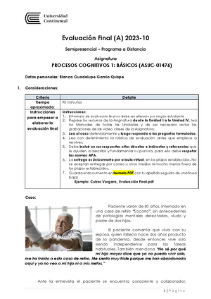 Consigna - H - Medición de competencias Consigna de trabajo (Actividad o tarea de medición ...