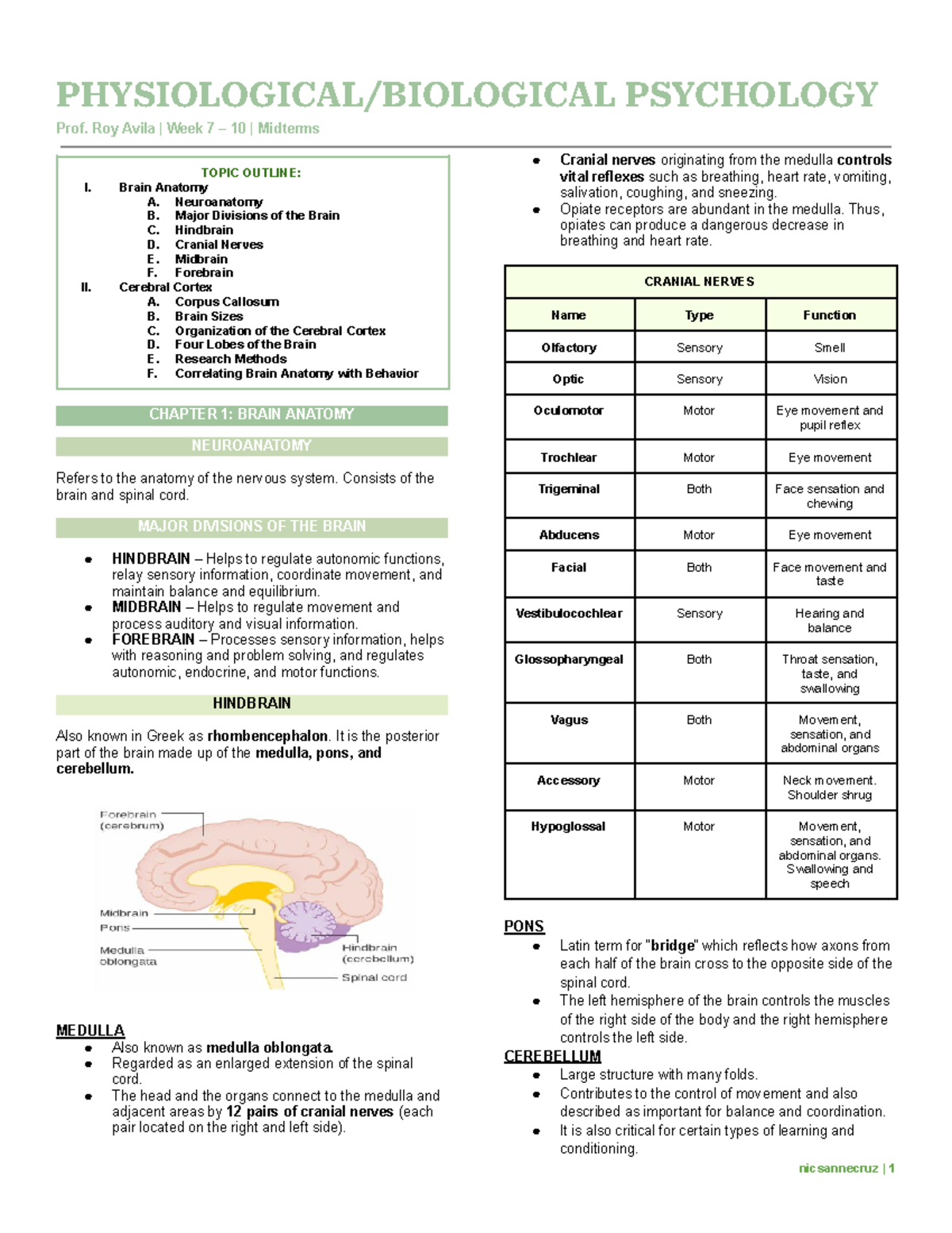 PHYP211- Midterms - Review this one - PHYSIOLOGICAL/BIOLOGICAL ...