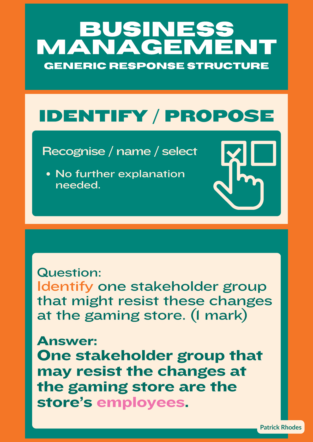 Bus Man Task Words Rhodes (1) (1) - IDENTIFY / PROPOSE Recognise / name ...