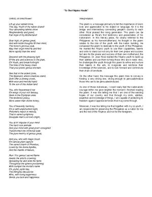 LIFE AND Works OF Rizal 4 - THE LIFE AND WORKS OF RIZAL Activity 1 ...