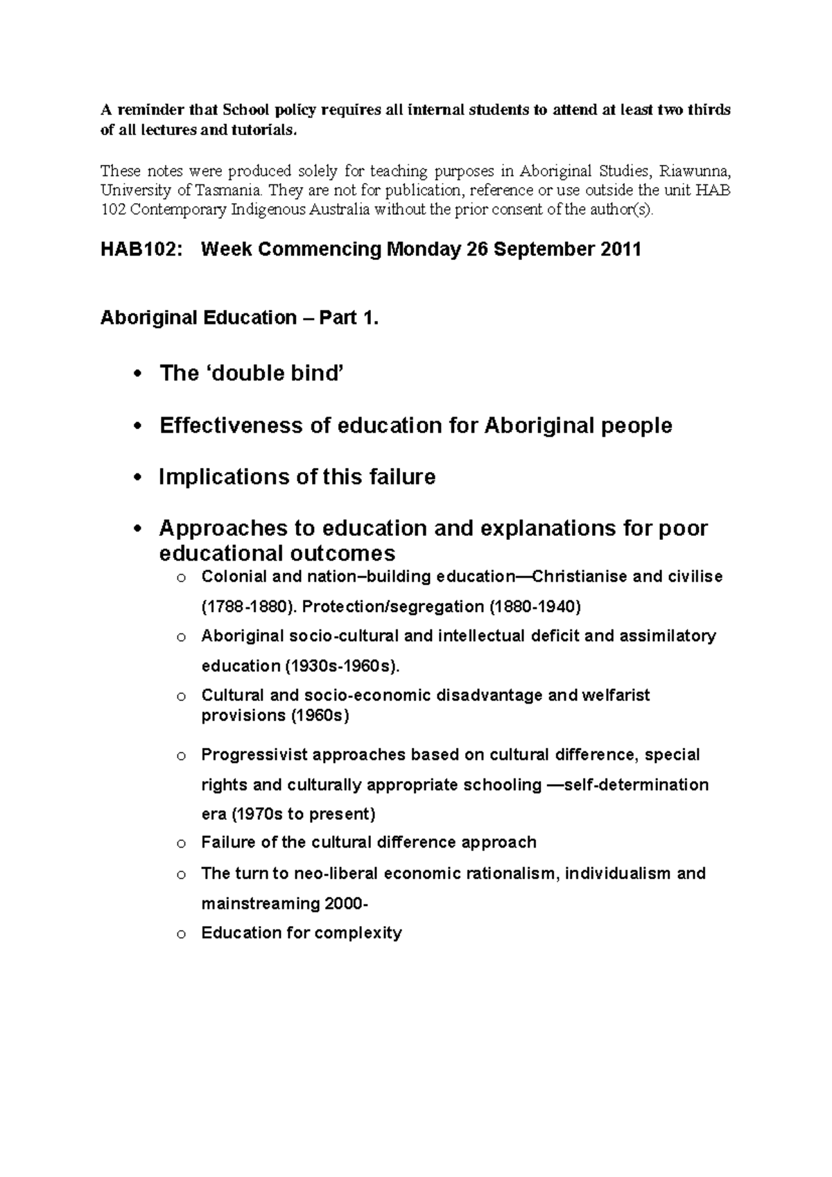 Lecture notes, lecture 10 - lecture notes prepared by lecturer Carol ...