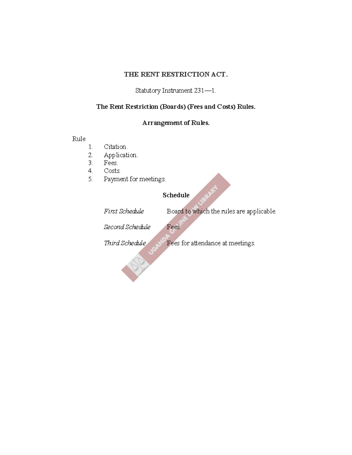 SI 231 1 - Act - THE RENT RESTRICTION ACT. Statutory Instrument 231—1 ...