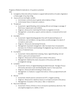 RNC MNN Review Guide - RNC MNN Review Guide Maternal Prenatal Risk ...