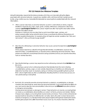 PSY 355 Module 8 Journal - o Describe how you have respectfully defied ...