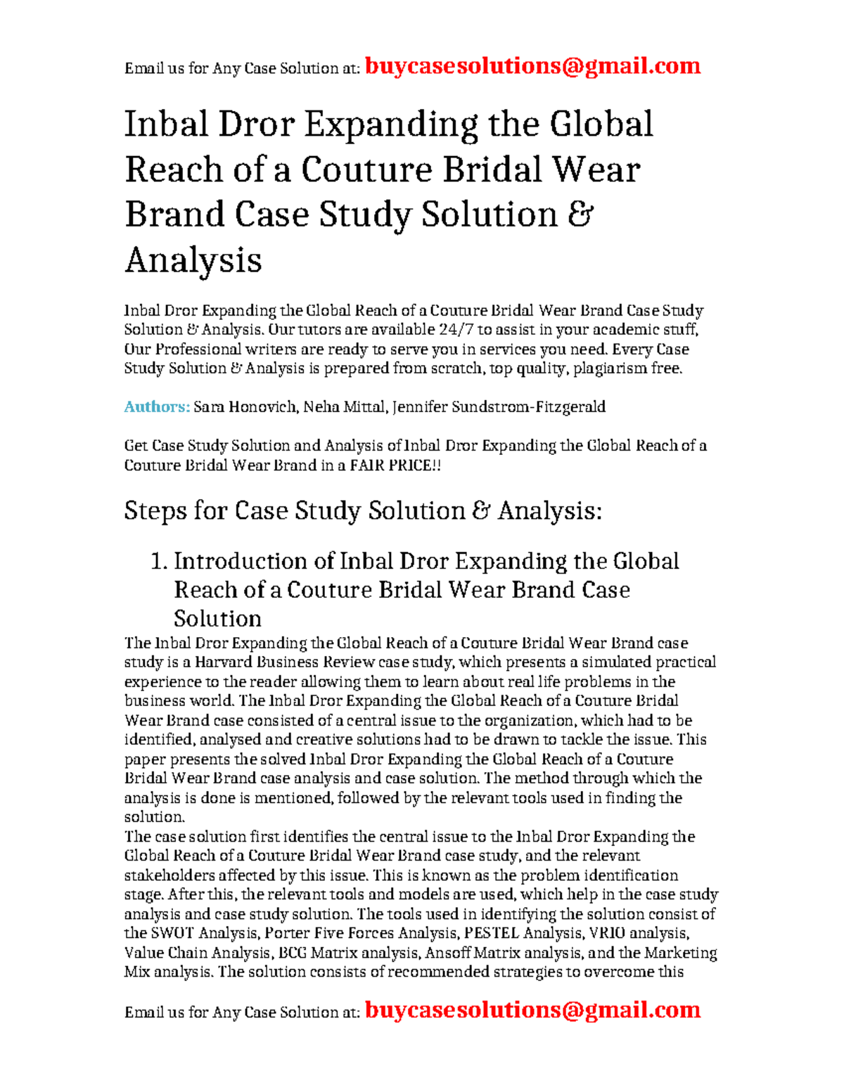 Inbal Dror Expanding the Global Reach of a Couture Bridal Wear Brand ...