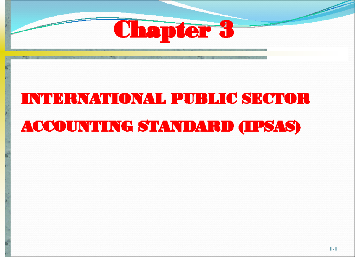 APS Chapter 3 ppt - Public sector accounting - Chapter 3 INTERNATIONAL ...