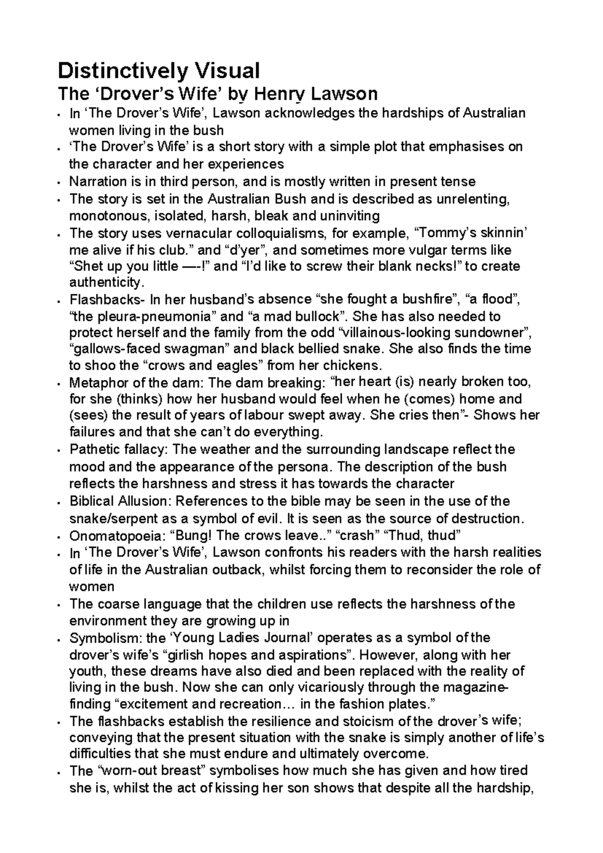 English Standard Notes - Distinctively Visual - Henry Lawson ...