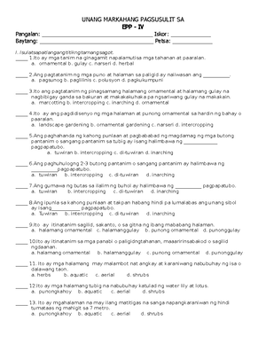 Q3- ST1 - Pilipino - summative test - SUMMATIVE TEST 1 GRADE V ...