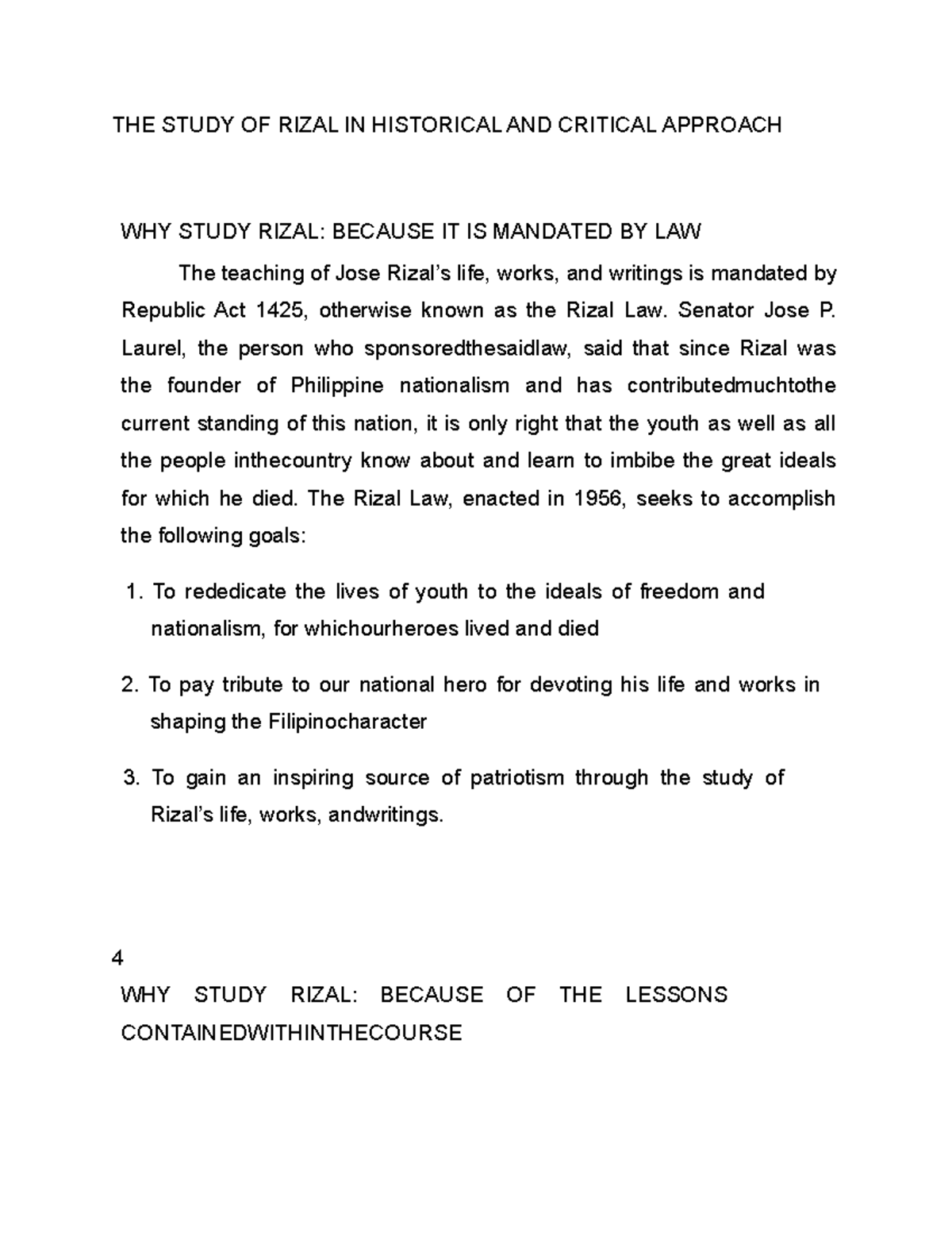 Rizal - NOTES - THE STUDY OF RIZAL IN HISTORICAL AND CRITICAL APPROACH ...