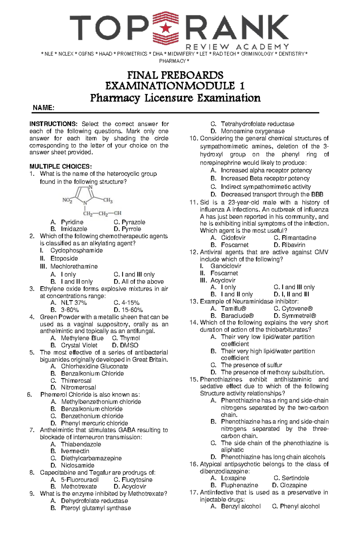 PB- Module-1 - Board Exam Materials - NLE * NCLEX * CGFNS * HAAD ...