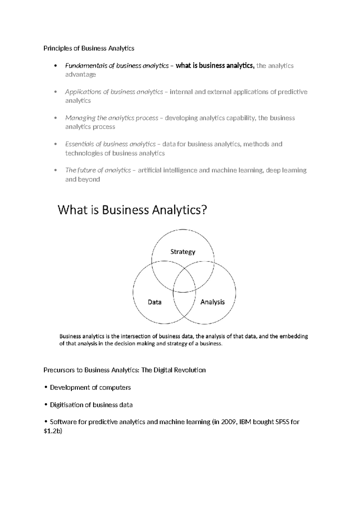 Bsan wk2 lecture notes - Principles of Business Analytics Fundamentals ...