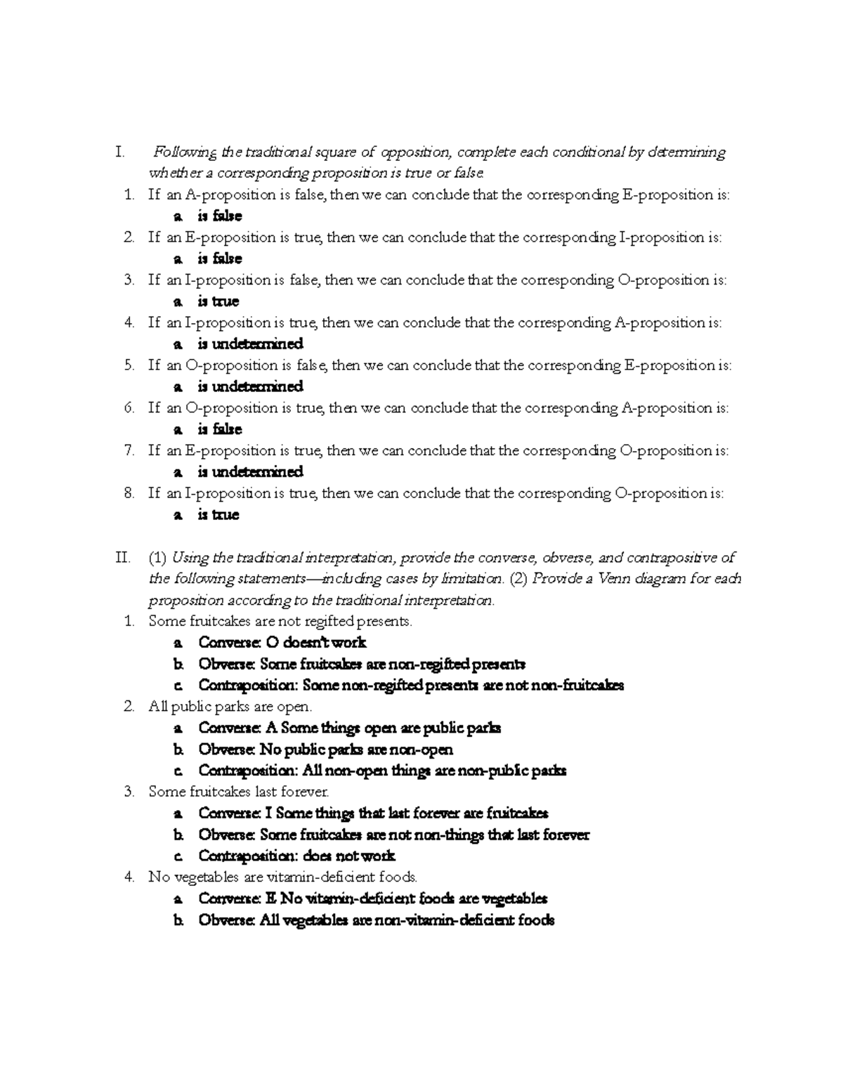Week 8 Problem Set - practice - I. Following the traditional square of ...
