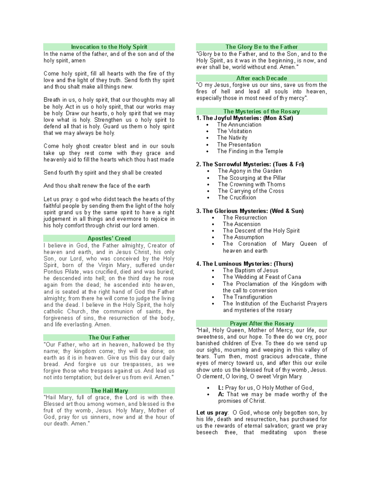 Invocation to the Holy Spirit - Send forth thy spirit and thou shalt ...