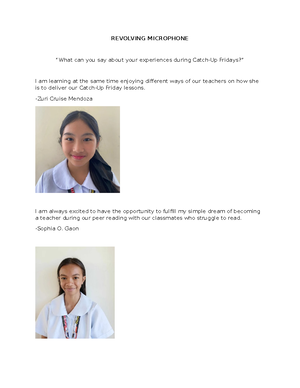 NRP -Q1-Week1 - NRP - LESSON SCRIPT School Grade and Section Name of ...