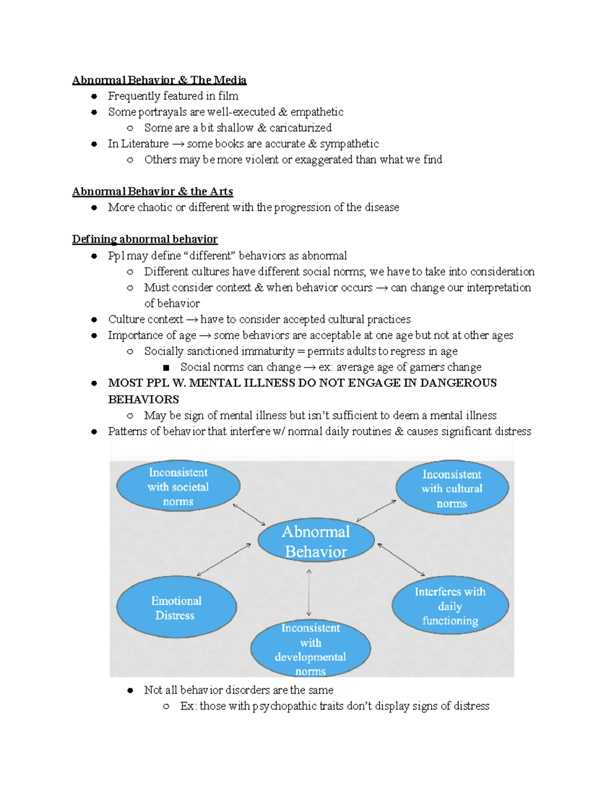 Week 1 Day 1 - Abnormal Behavior & The Media Frequently featured in ...