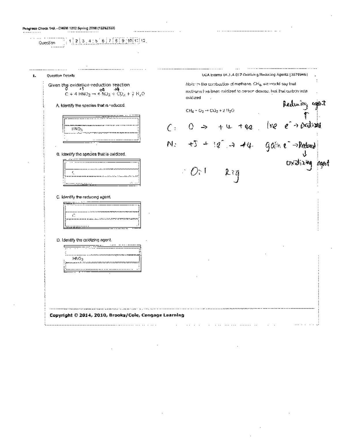 Progress check 14 - Progress Check 14A CHEM 1212 Spring 2018 (12352323 ...