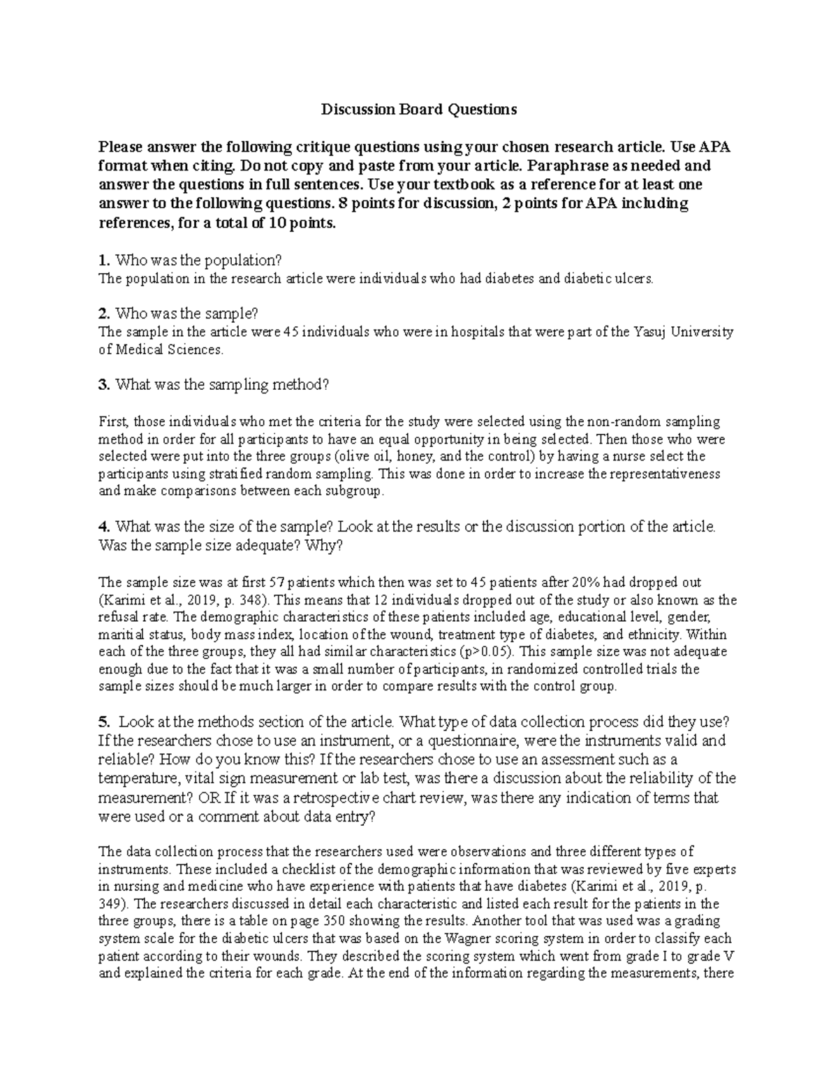 Discussion Board Questions #2 - Discussion Board Questions Please ...