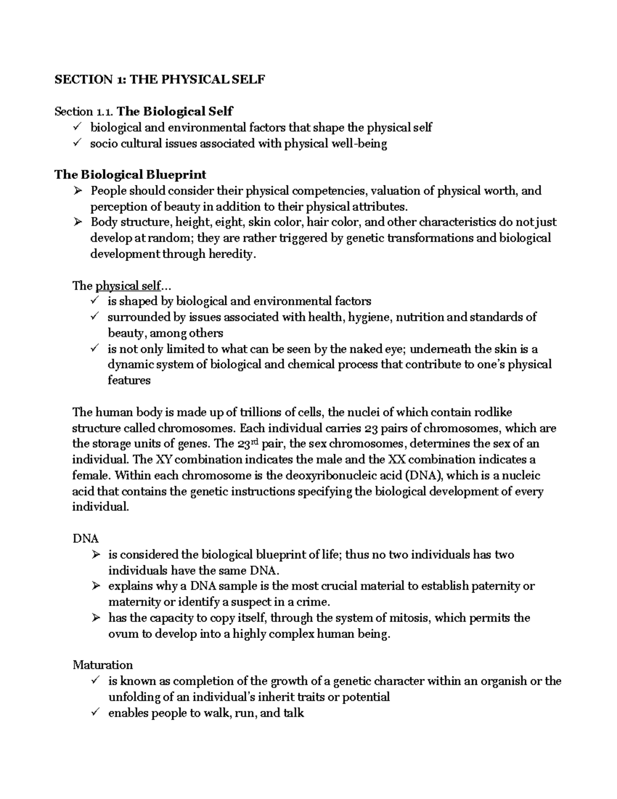 UTS Handout 2-1 - Fundamentals of Understanding the Self - SECTION 1 ...