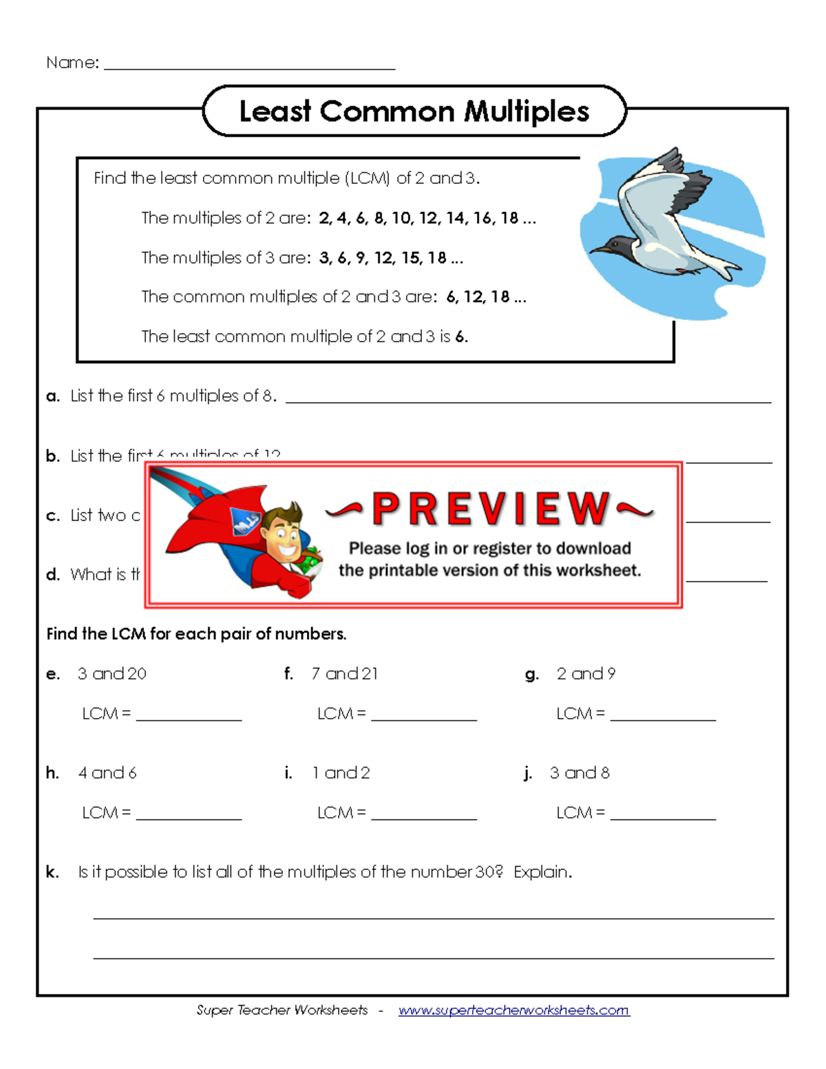 Least-common-multiples 6 - Name ...