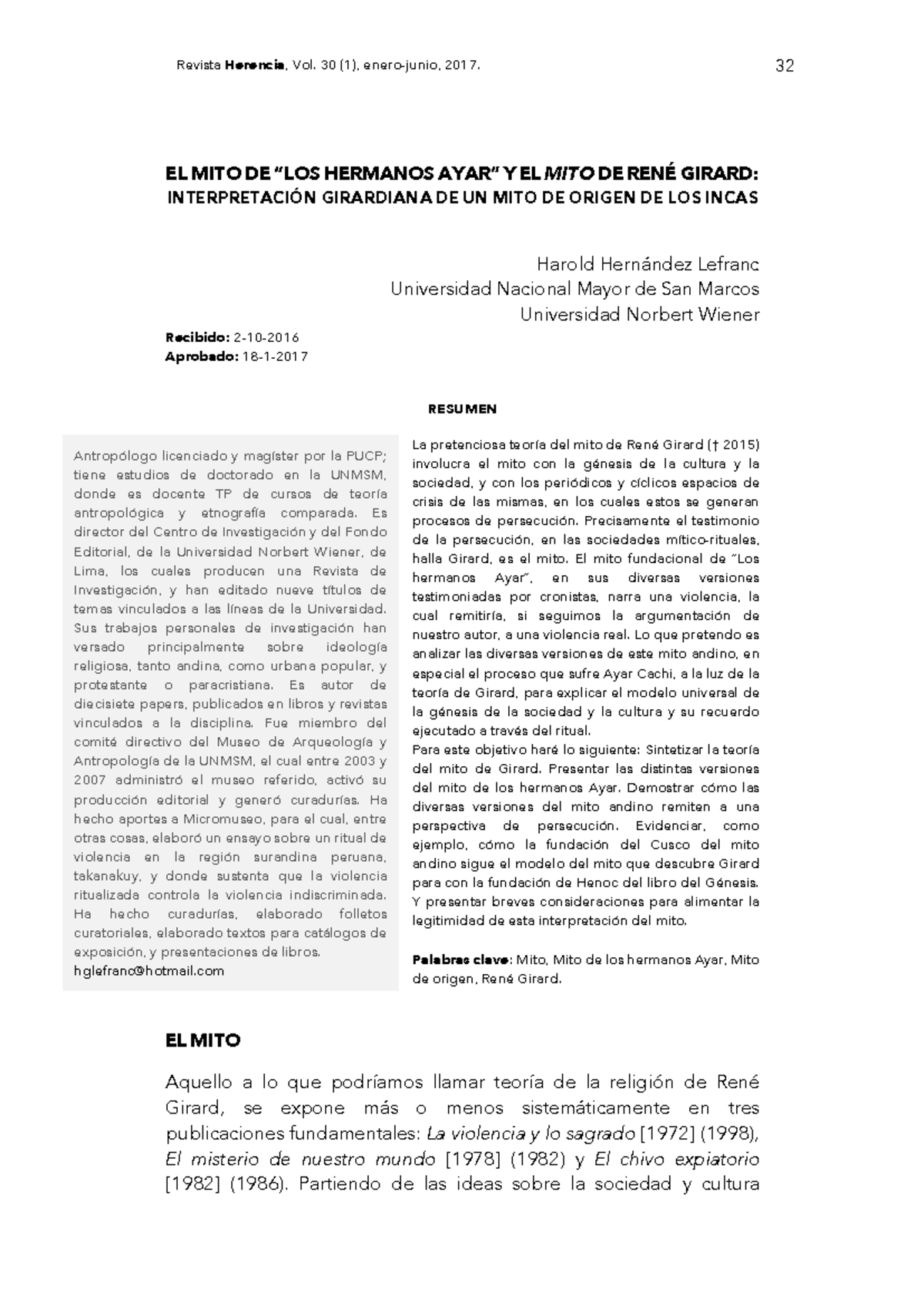 29897-Texto del artículo-85107-1-10-2017 0720 - EL MITO DE “LOS ...