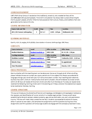 ARCL 228 Week 1 -5 notes - ####### Darlene Weston ####### daweston@mail ...