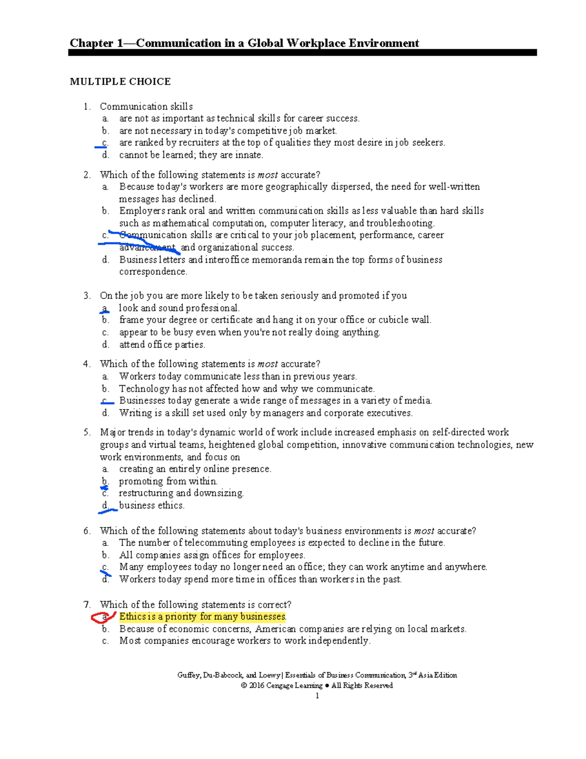 Chapter 1 (for student) - Guffey, Du-Babcock, and Loewy | Essentials of ...
