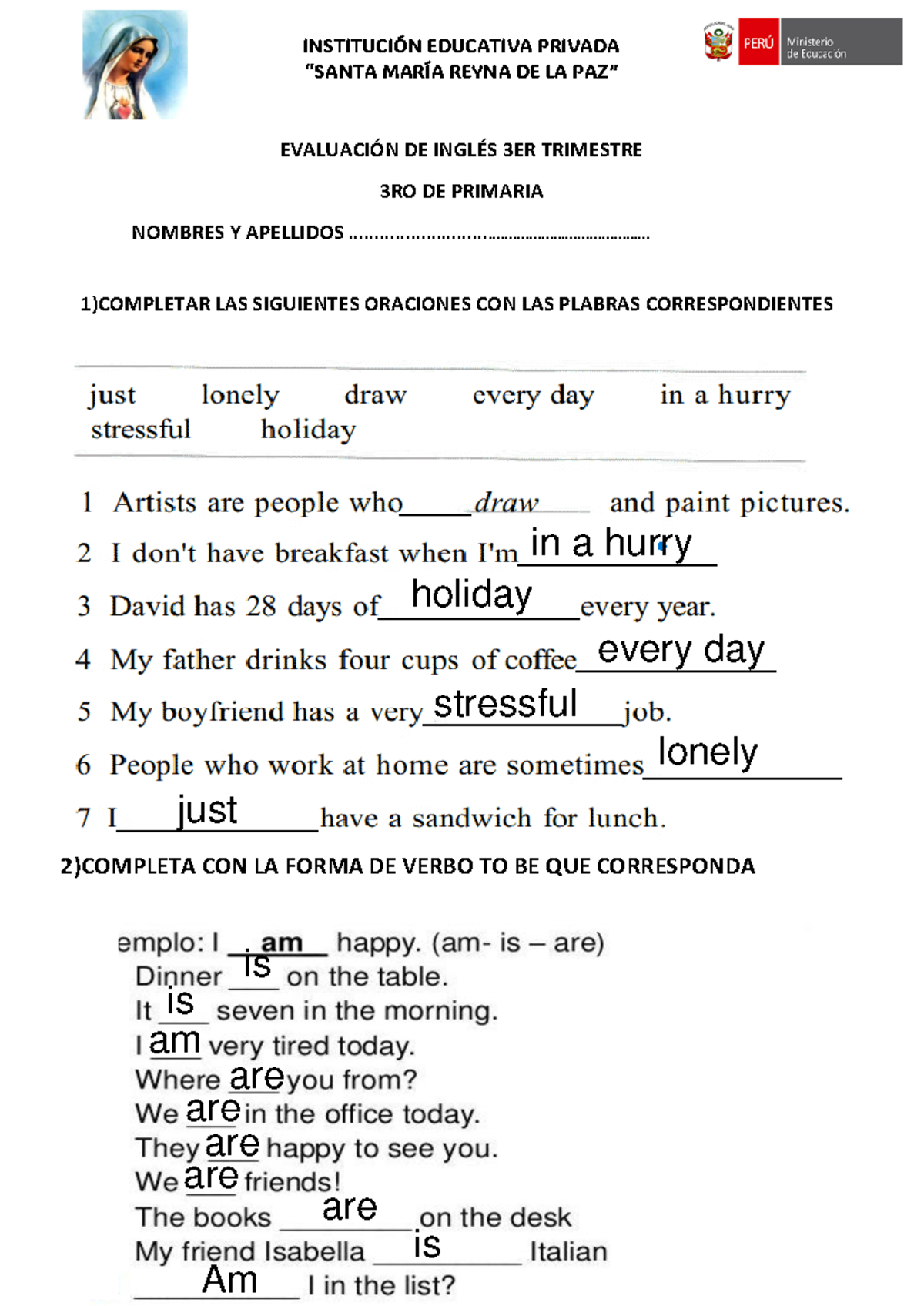 Examen babuchi lo - Ingeniería Civil - INSTITUCIÓN EDUCATIVA PRIVADA ...