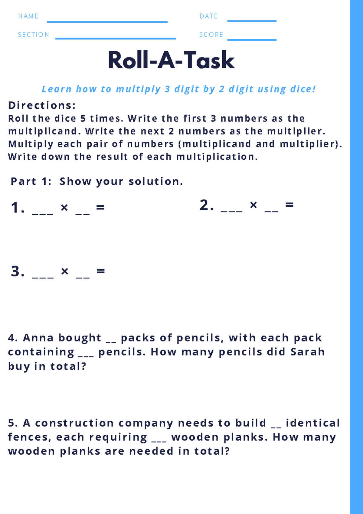 Roll-A-Task - This are my activities for my future students and some of ...