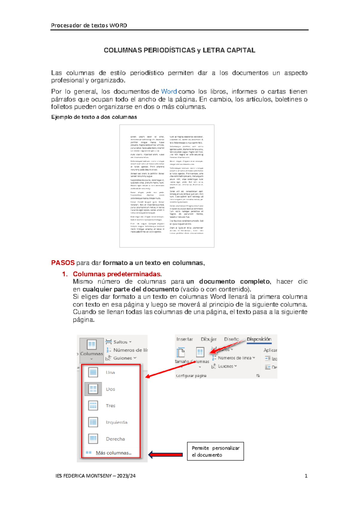 Practica 4 Columnas Periodisticas - COLUMNAS PERIODÍSTICAS y LETRA ...