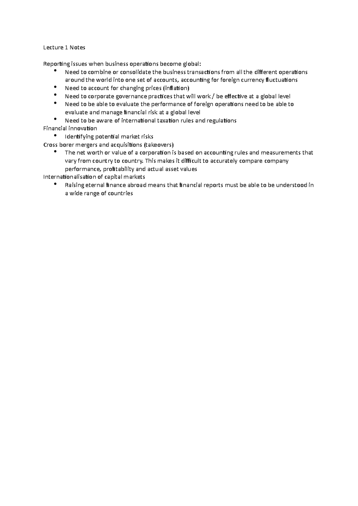 Lecture 1 Notes - Week 1 - Lecture 1 Notes Reporting issues when ...