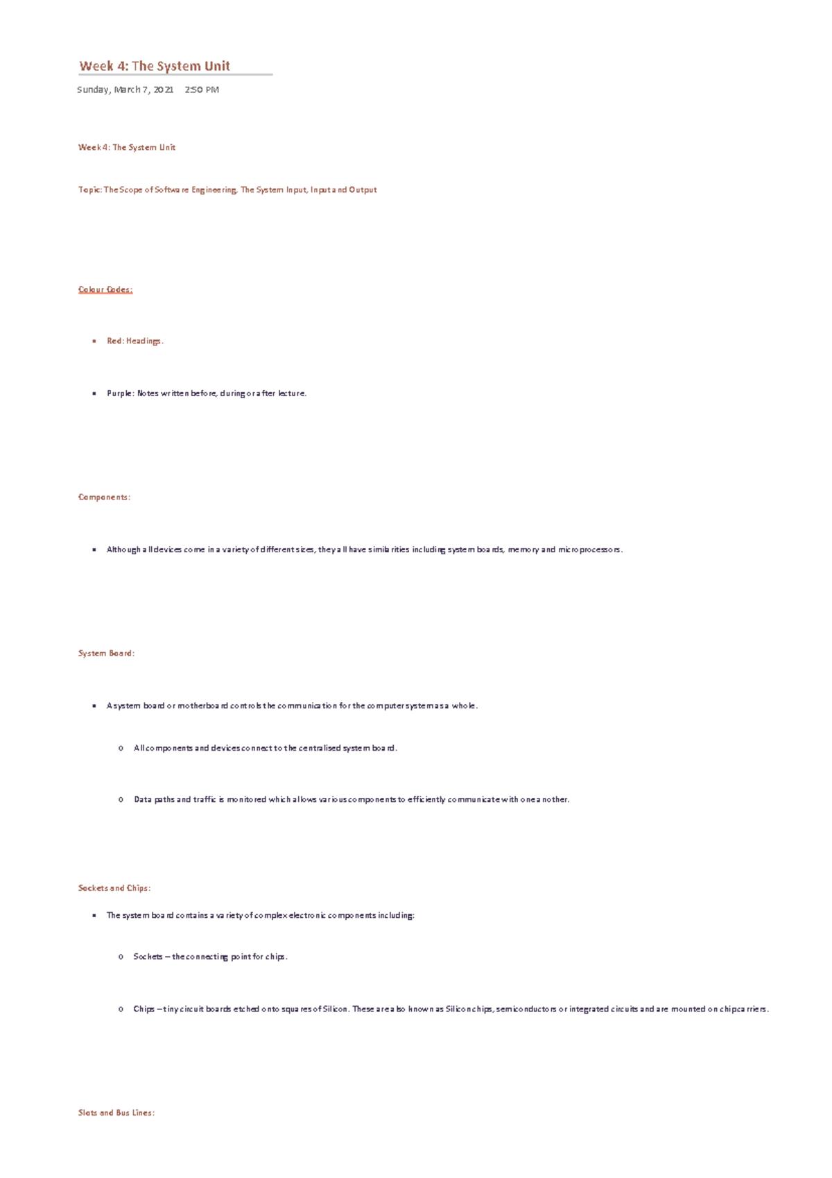 COMP1010 - Week 4 - The System Unit - Sunday, March 7, 2021 2:50 PM ...