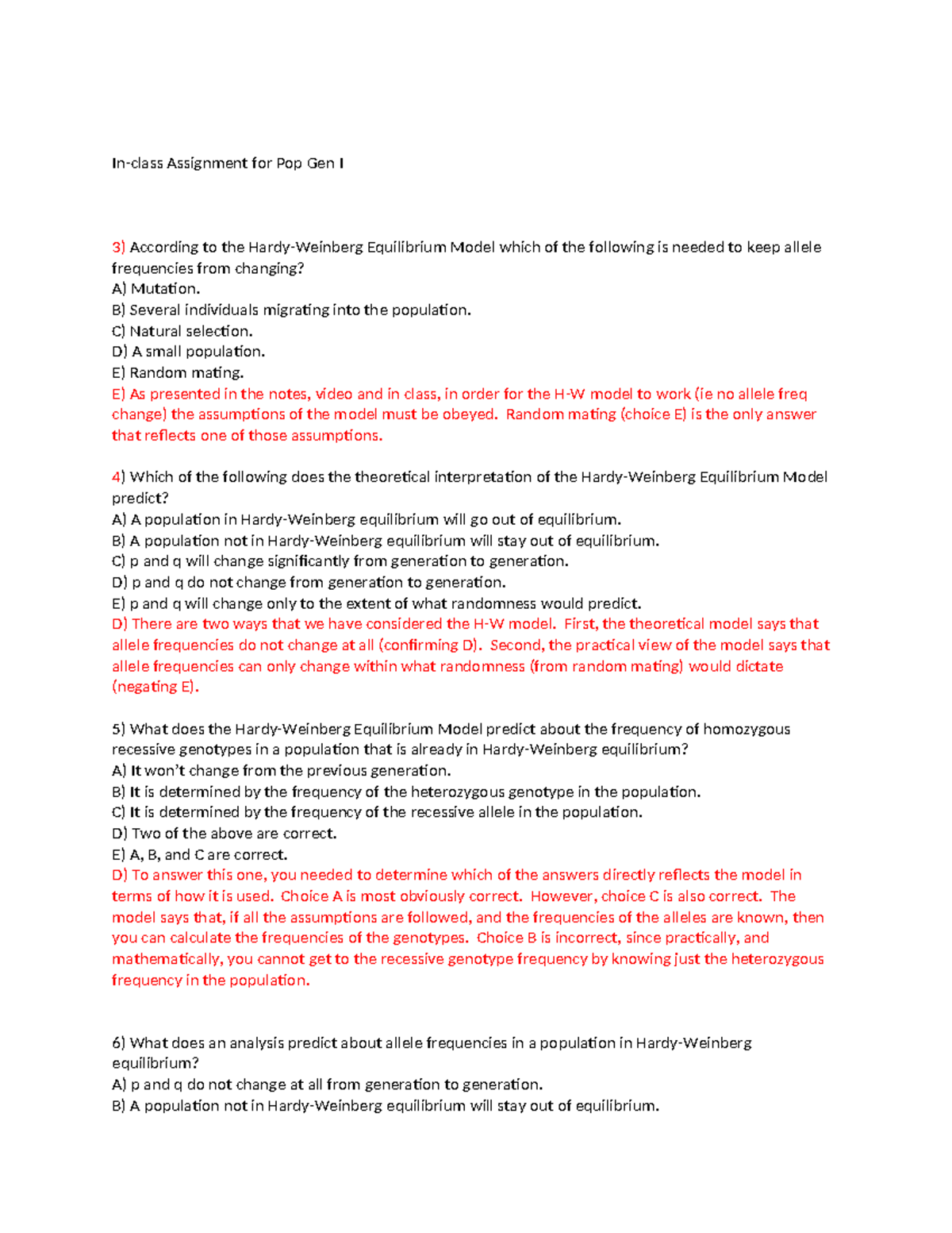 9-24 In-class Assignment Intro to H-W key - In-class Assignment for Pop ...