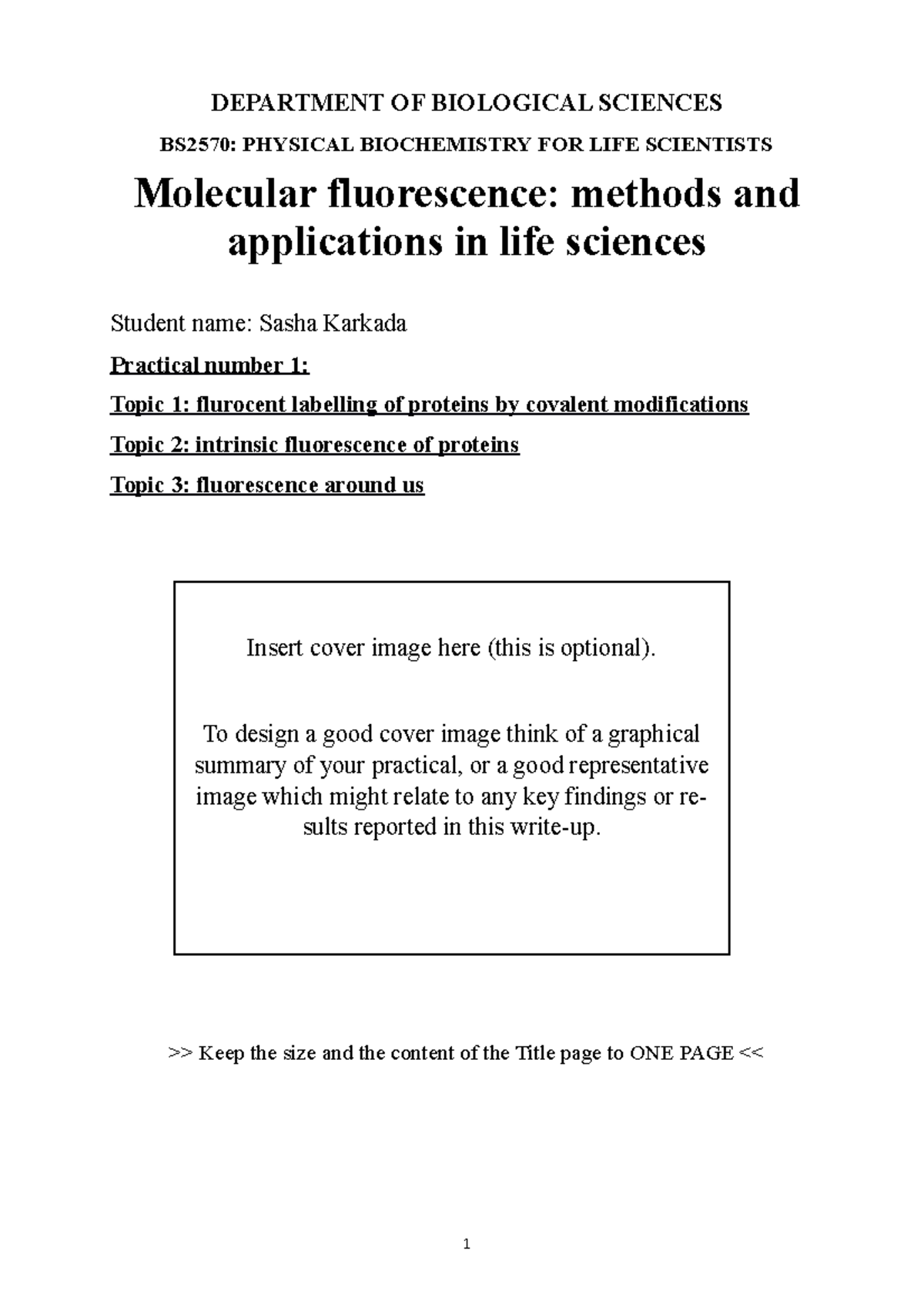 BS2570 Practical write-up template(22) - DEPARTMENT OF BIOLOGICAL ...