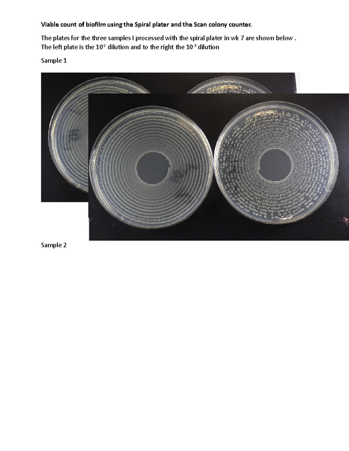 Prac material Spiral Plater, Baclight and DEFT Pictures - Viable count ...