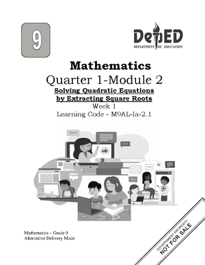 Math9 Quarter 1 Module 5 Final-V3-1 - Mathematics Quarter 1-Module 5 ...