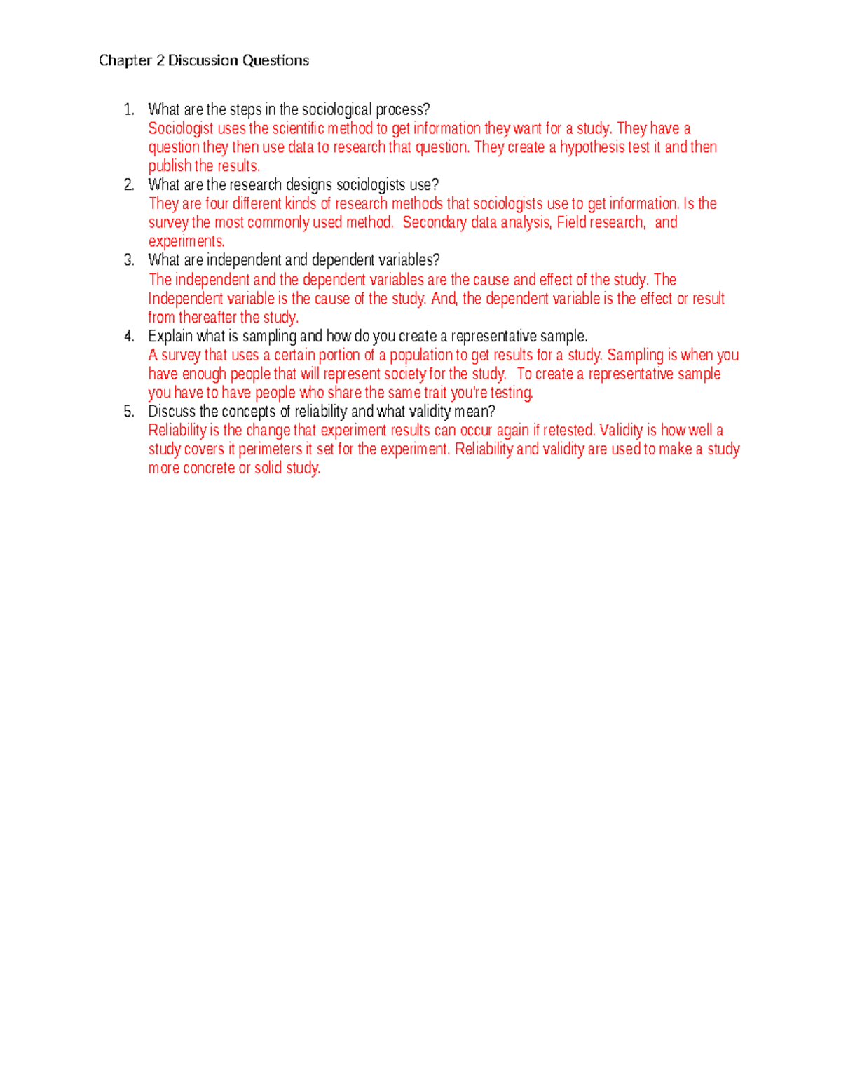 Chapter 2 Discussion Questions 2 - Chapter 2 Discussion Questions 1 ...